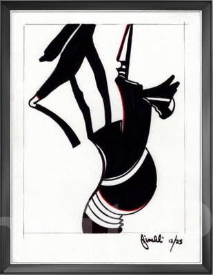 FINELLI ORIGINAL ARTWORK Ink on Paper 9x12 ABSTRACT EXPRESSIONISM PAINTING G6I | eBay