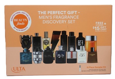 Ulta The Perfect Gift Men's Fragrance Discovery Set + Atomizer + $15 ...