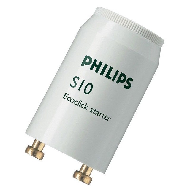 X 2 Philips S10 Fluorescent Tube Starter 4-65w Ecoclick Starters Fluo ...