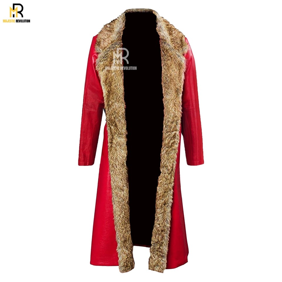 Christmas Chronicles Santa Claus Cosplay Costume Suit Real Leather Coat ...