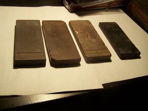 vtg sharpening stones razor hones franz swaty austria pike swaty panama ...