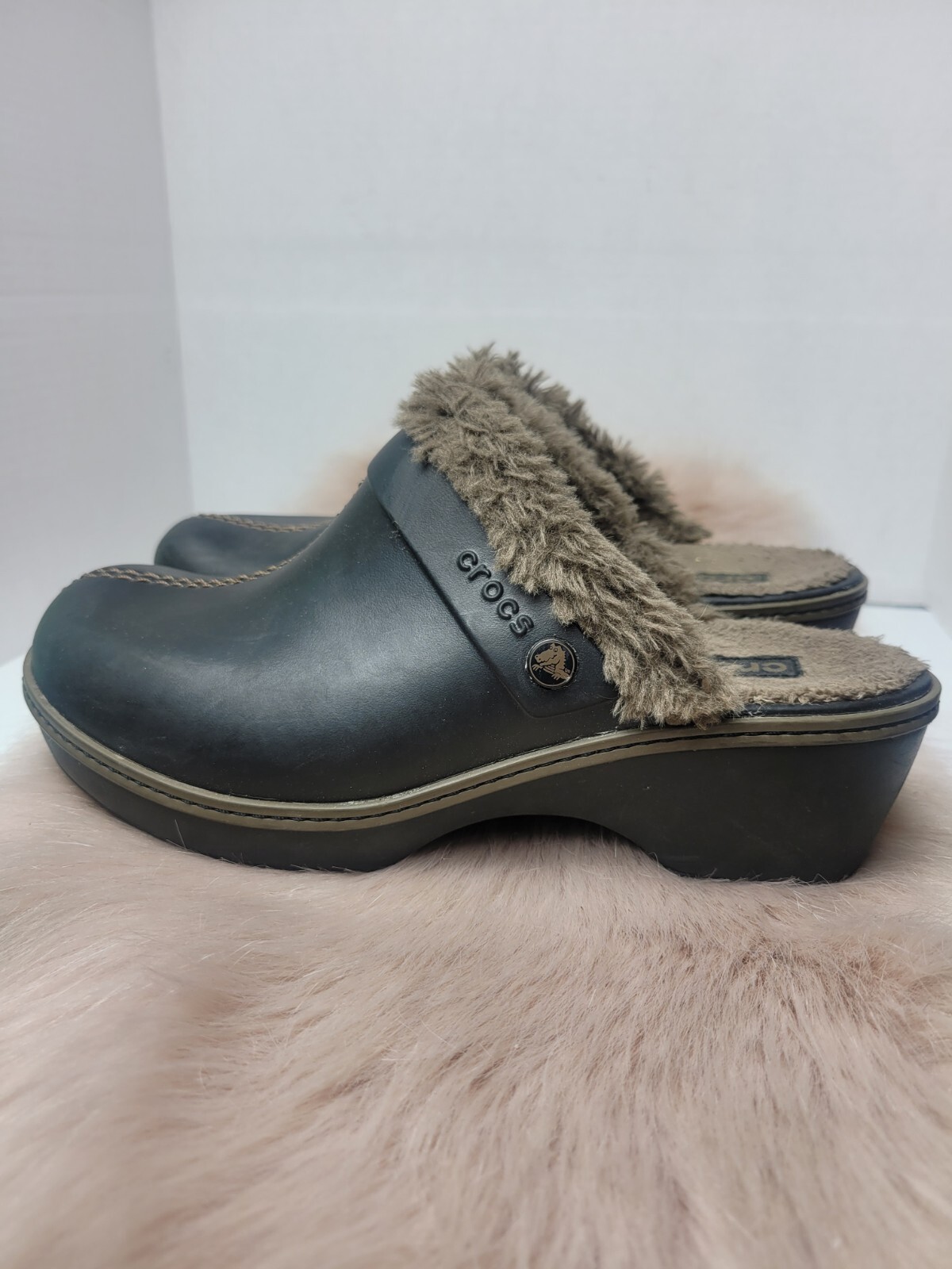 Crocs Cobbler Eva Womens Clog Size 8 Fur Lined Mul… - Gem