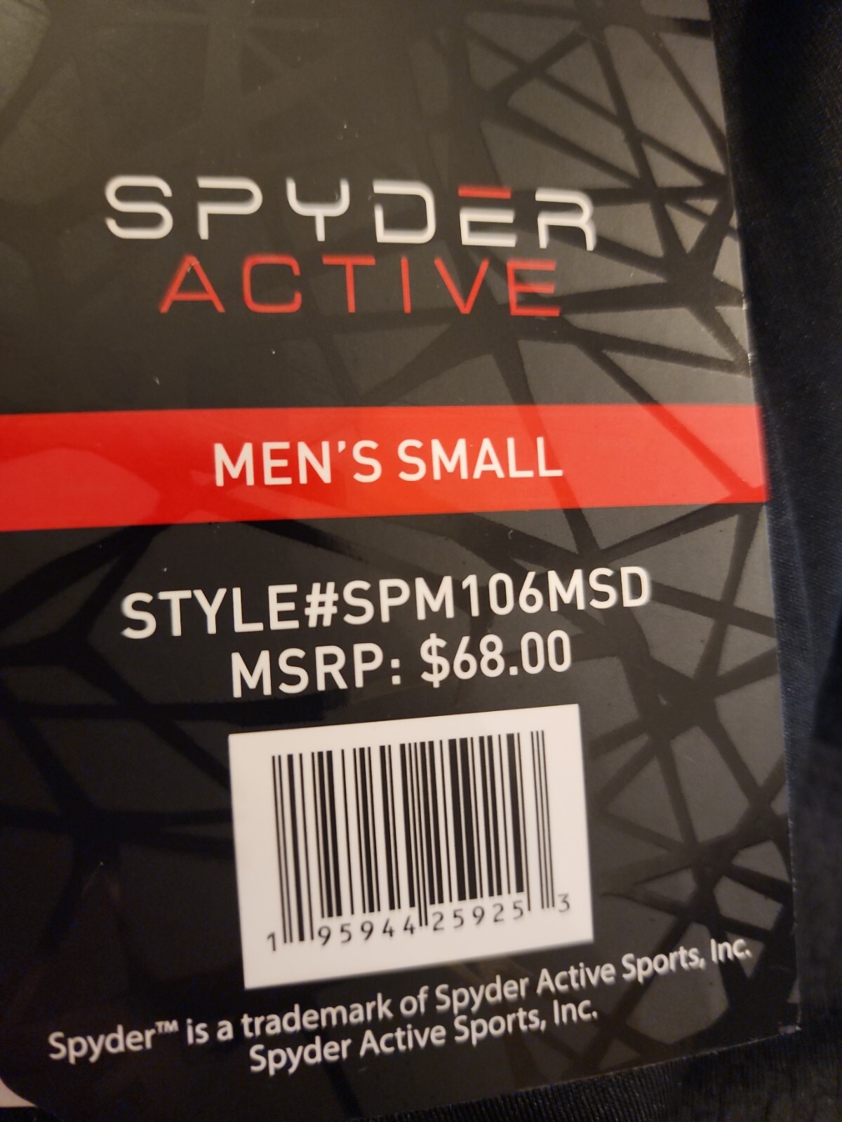 Spyder Active Mens Small Black Stretch Pullover Shirt with Tags for ...