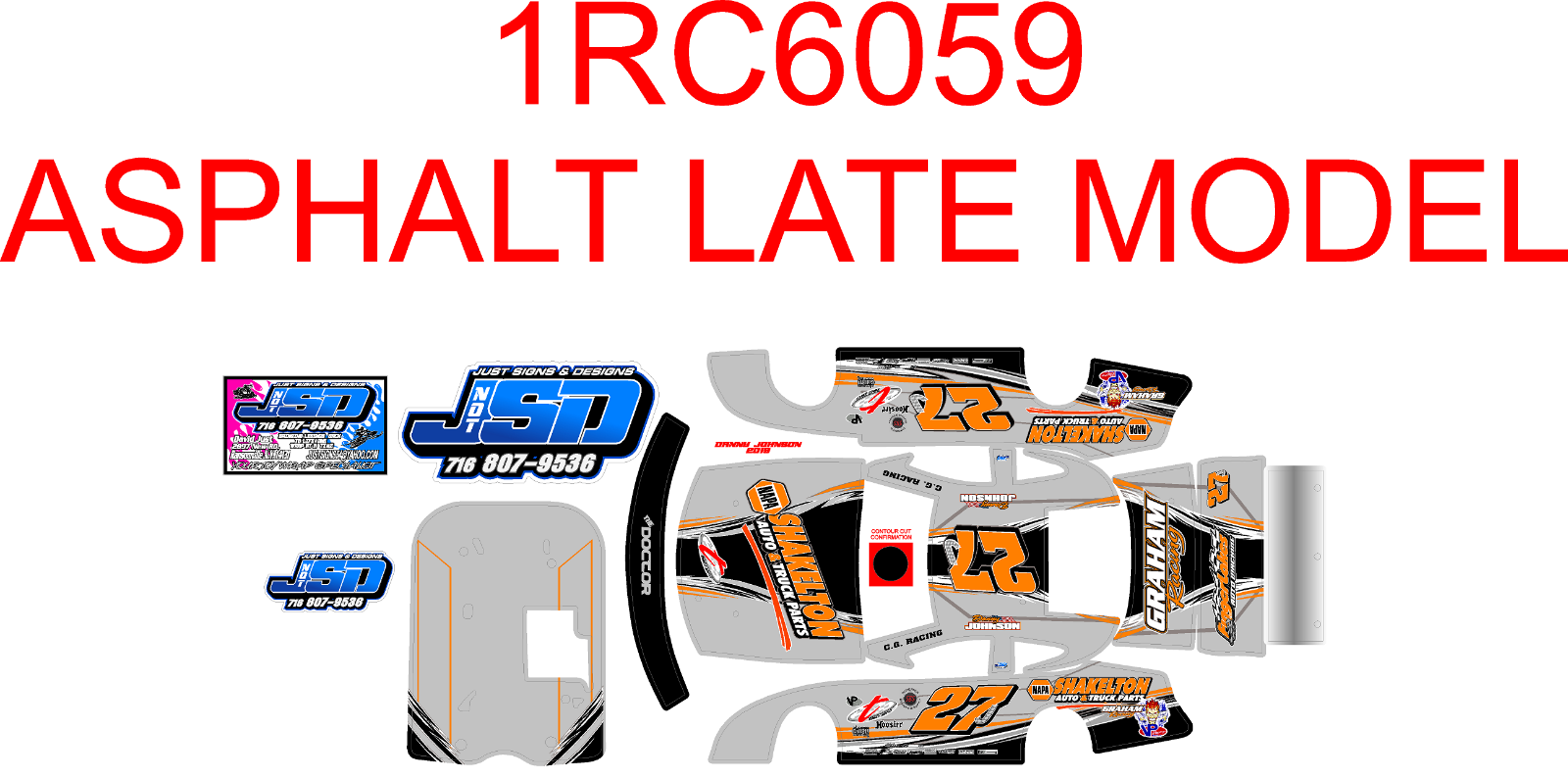 1RC ASPHALT LATE MODEL 1RC6059 WRAP DANNY JOHNSON 2019 | eBay