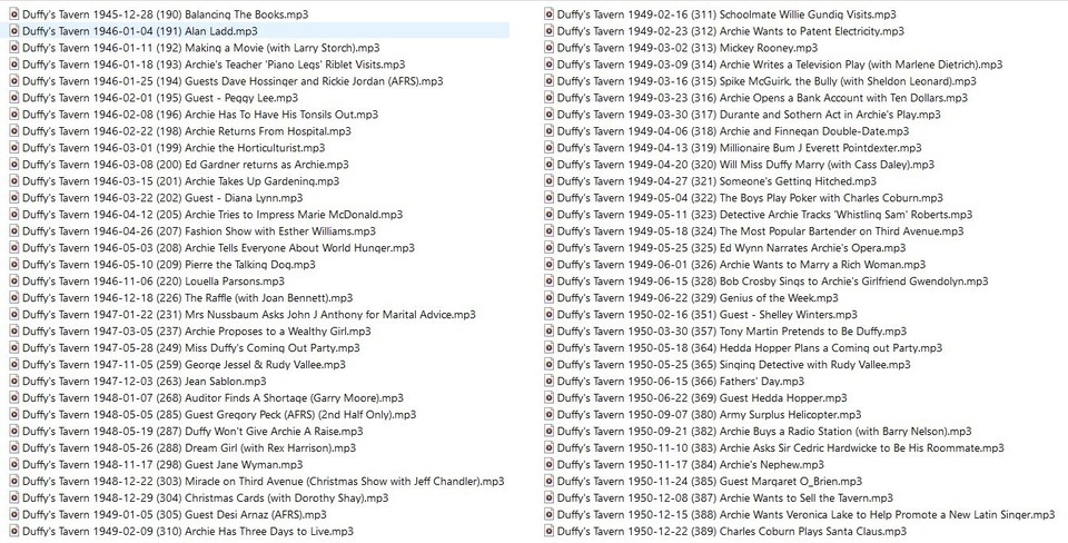 DUFFY'S TAVERN 160 Classic Oldtime Radio Shows MP3 On USB Drive | eBay