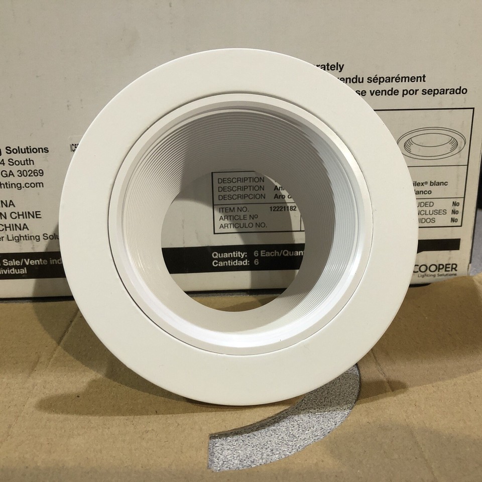 4 Inch Recessed White Baffle Trim, Compatible With Halo 993W Juno14W-WH ...