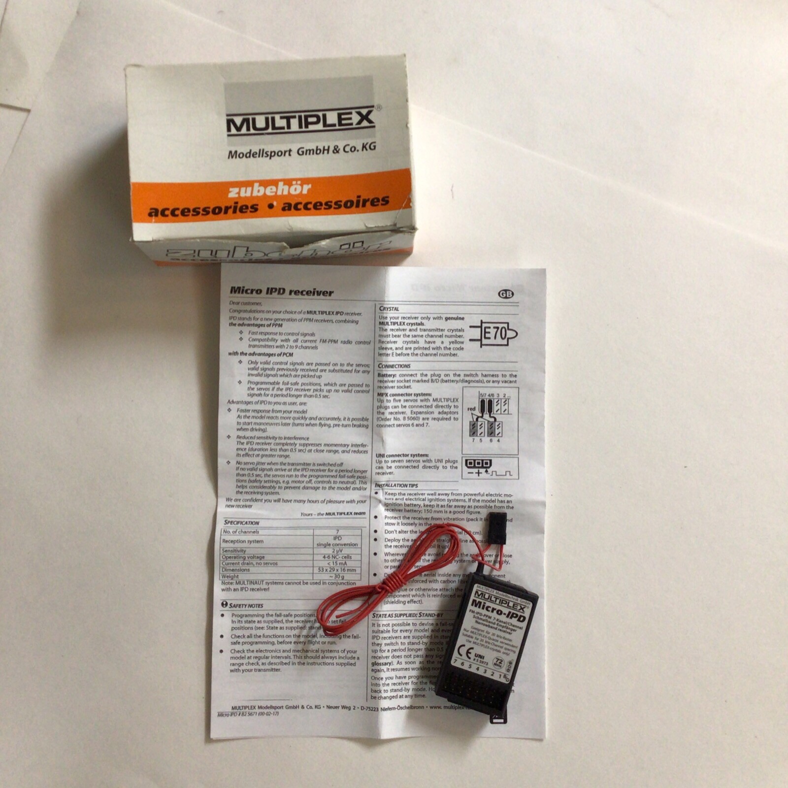 Multiplex Micro-IPD 7-channel Receiver For RC Airplane | eBay