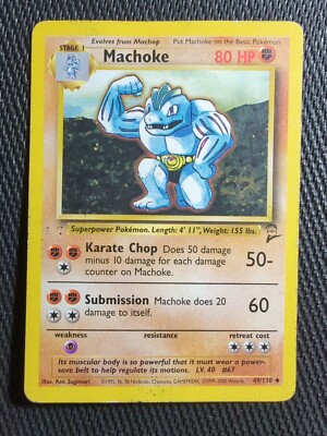 Pokémon TCG Machoke Base Set 2 49/130 Regular Unlimited Uncommon | eBay