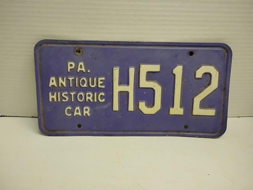 Pennsylvania Pa Original Antique Historic Car License Plate H512 Purple ...