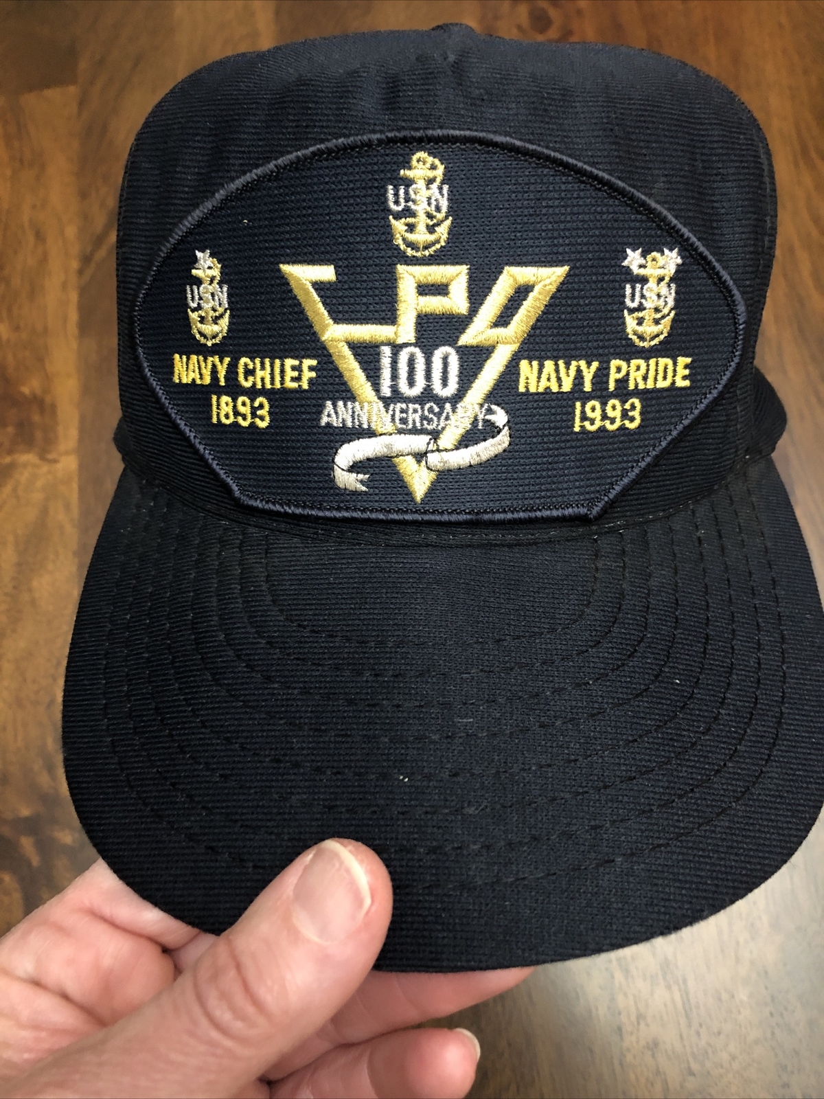 Vintage 1893-1993 100th Anniversary US Navy Chief SnapBack Cap CPO NAVY ...