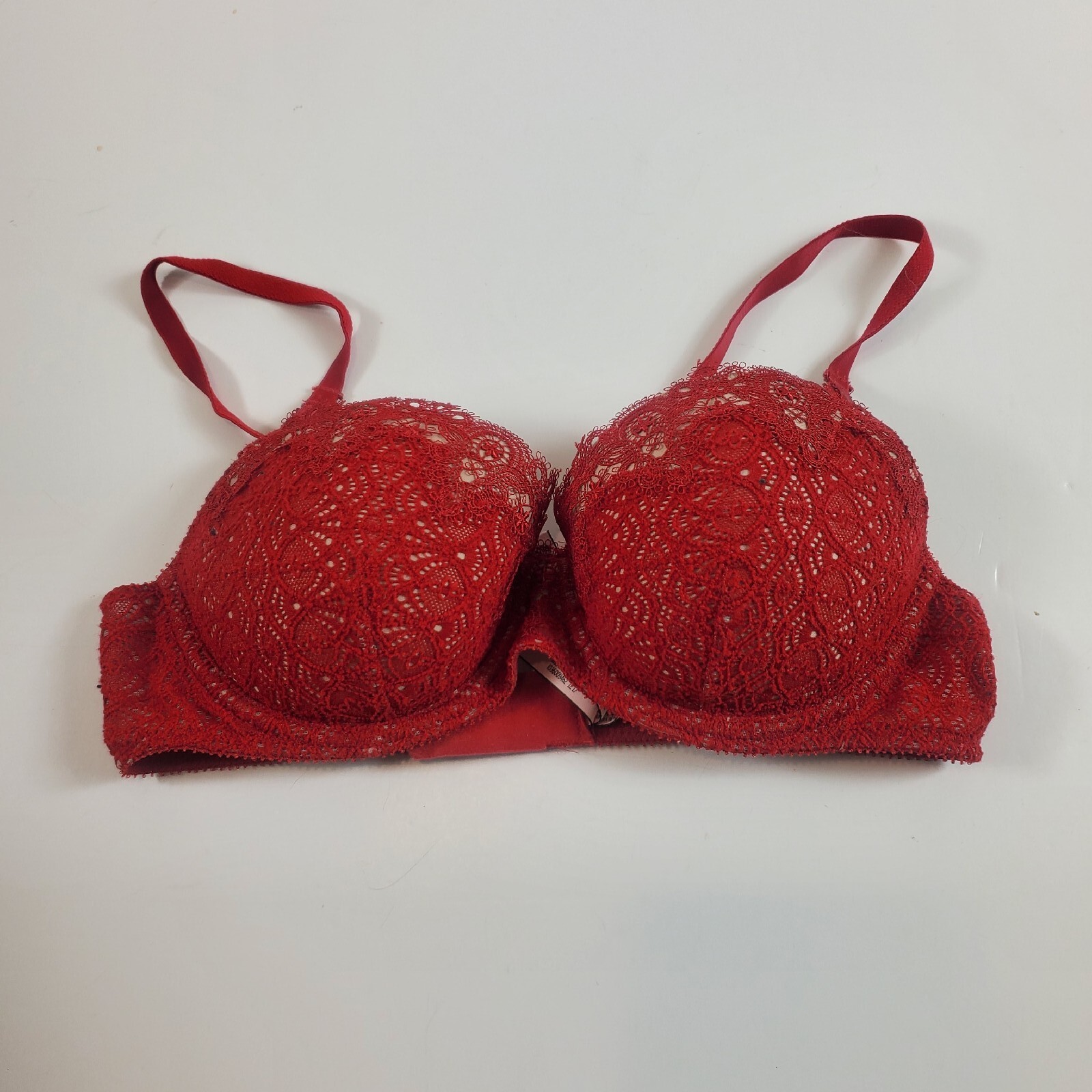 Victoria Secret Bra Dream Angels Lined Demi Red Lace 34c | eBay