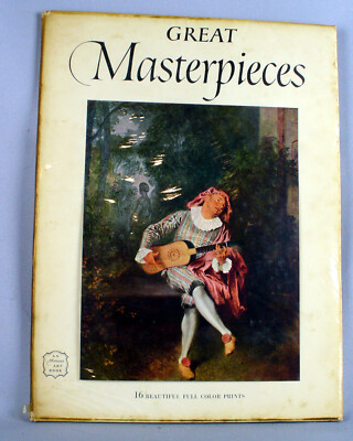AN ABRAMS ART BOOK GREAT MASTERPIECES 16 FULL COLOR PRINTS 1954 | eBay