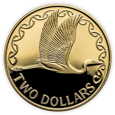 2 Dollar New Zealand Coin NZD - 10 Pack Circle Stickers 3 Inch ...