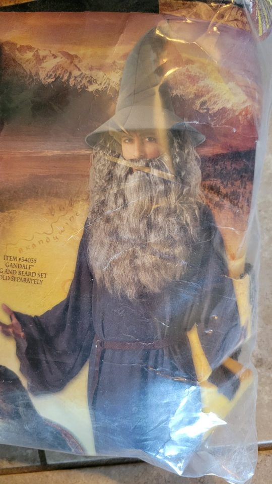 The Hobbit, Official Gandalf costume, includes robe, belt, hat, wig ...