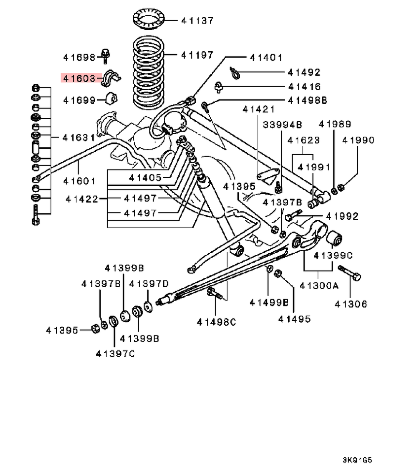 Rear Anti Roll Bar Brackets for Mitsubishi PAJERO SHOGUN V24W MK2 2.5T ...