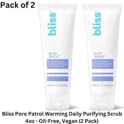 Bliss Pore Patrol Warming Purifying Scrub 4oz - Oil-Free, Vegan-(Pack ...