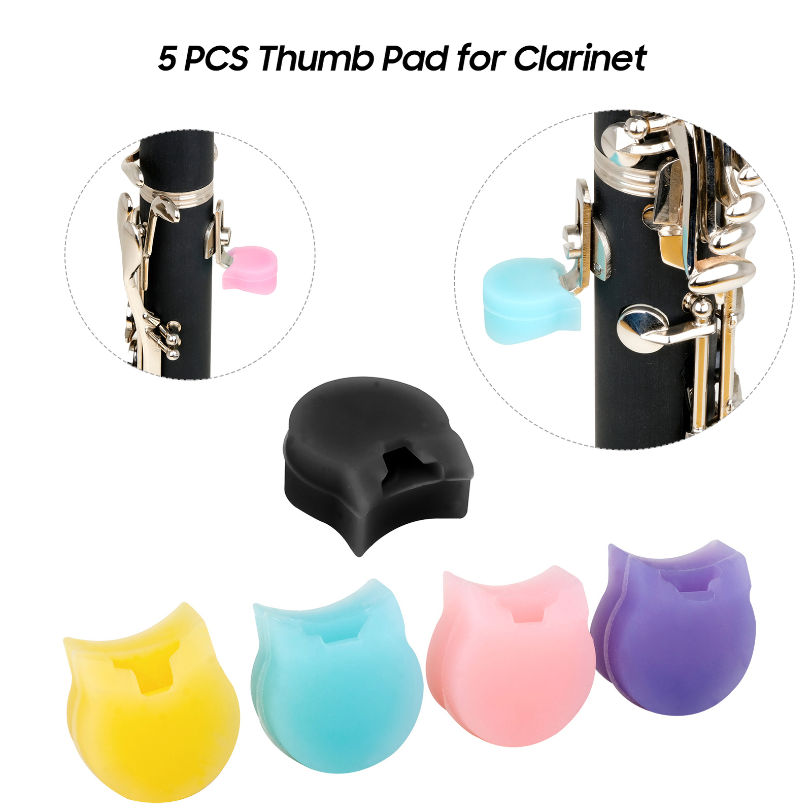 5 PCS Clarinet Thumb Pad Oboe Thumb Rest Cushion Silicone Thumb ...