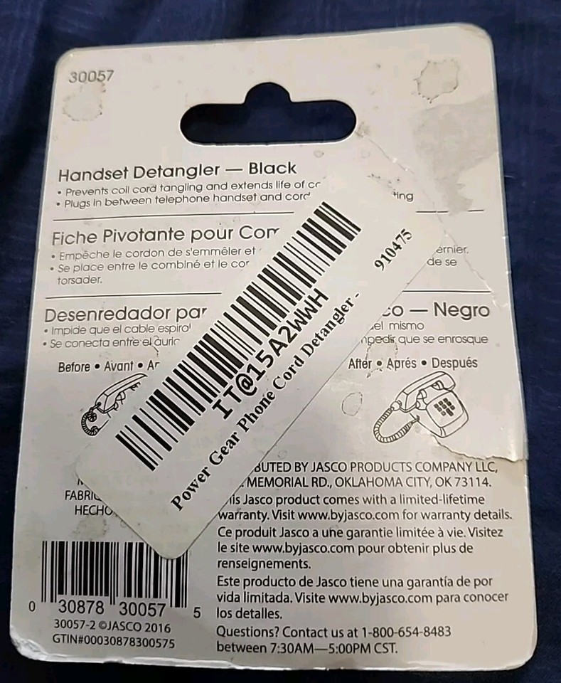 Power Gear by JASCO 30057 Handset/Cord Detangler Black 3/Pack | eBay