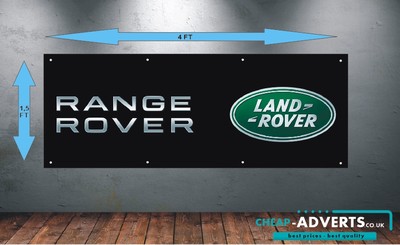 CAR Land Rover LOGO - Workshop,Garage, Showroom PVC BANNER - 4FTx1,5FT ...