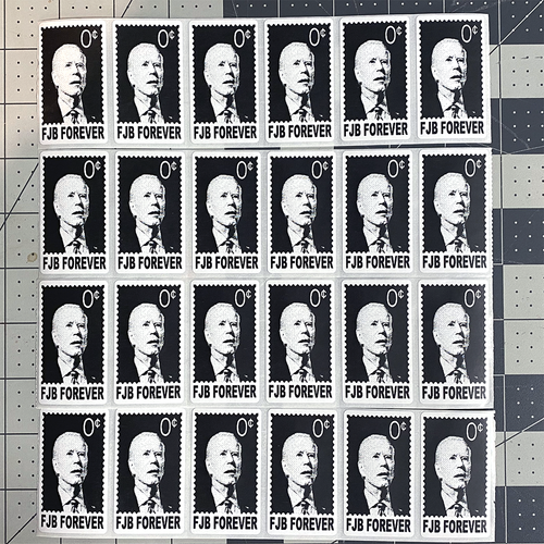 Joe Biden Stamps Zero Cents FJB Forever Parody Funny Bulk Stickers LGB ...