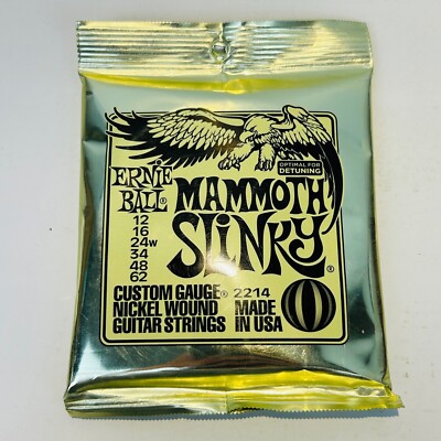 Ernie Ball 2214 Mammoth Slinky Nickel Wound Electric Guitar Strings, 12 ...