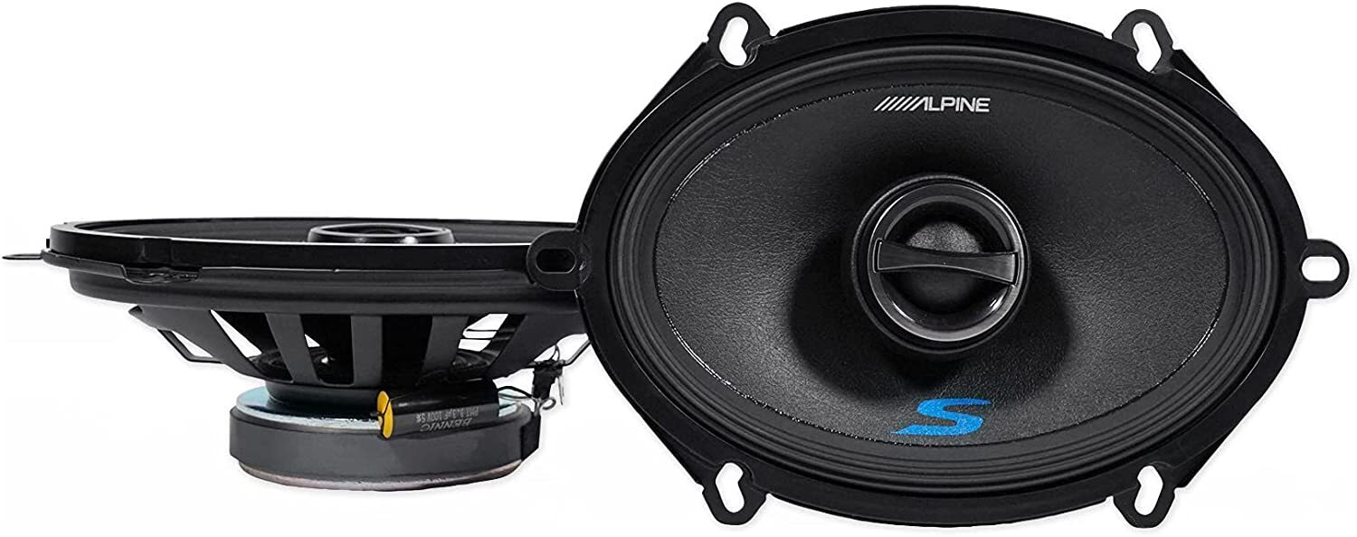 Alpine S-Series 5x7"or (6x8") Coaxial 2-Way with Speaker Harness Fit ...