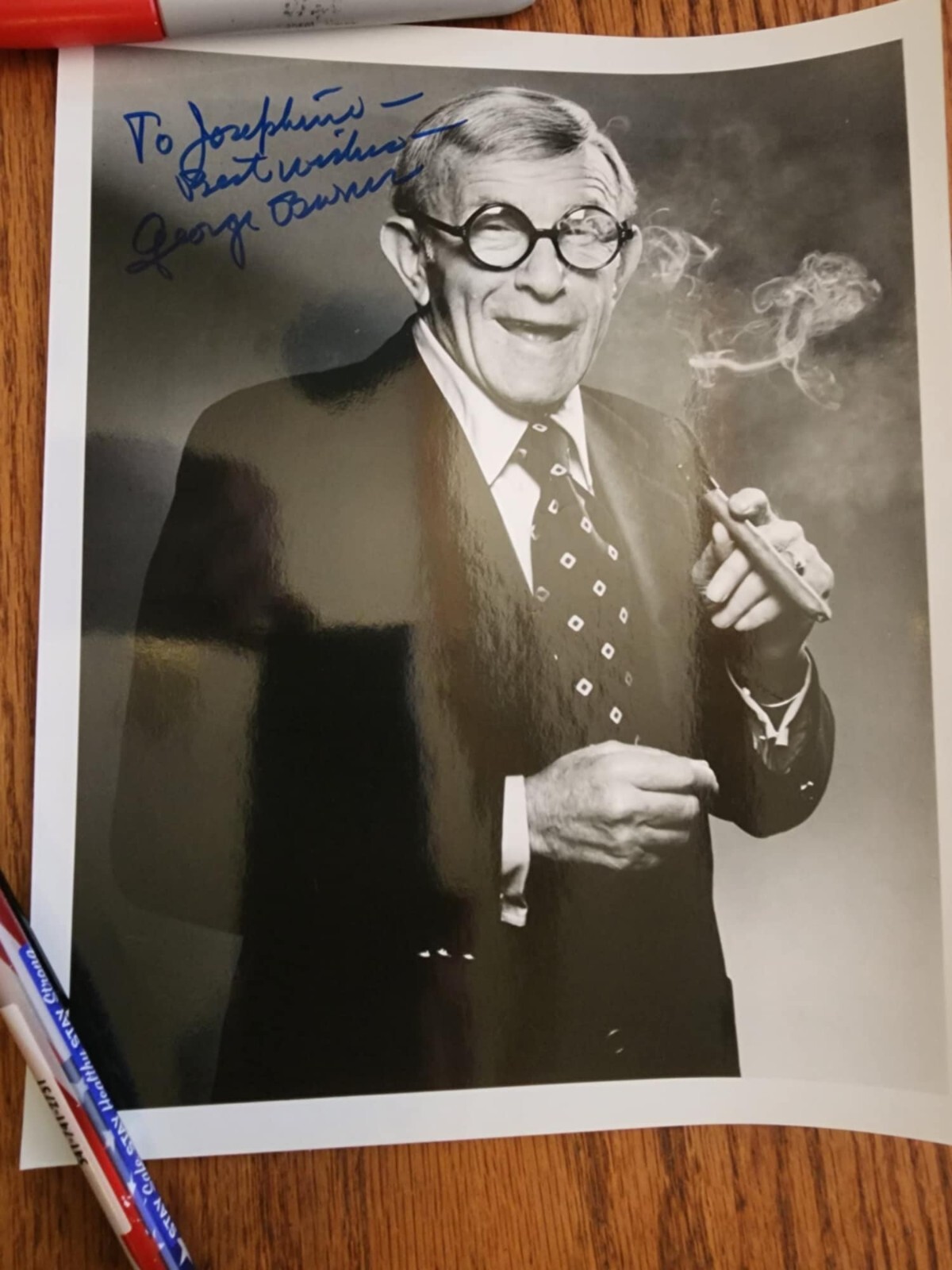 George Burns actor comedian with cigar 8x10 signed photo autographed