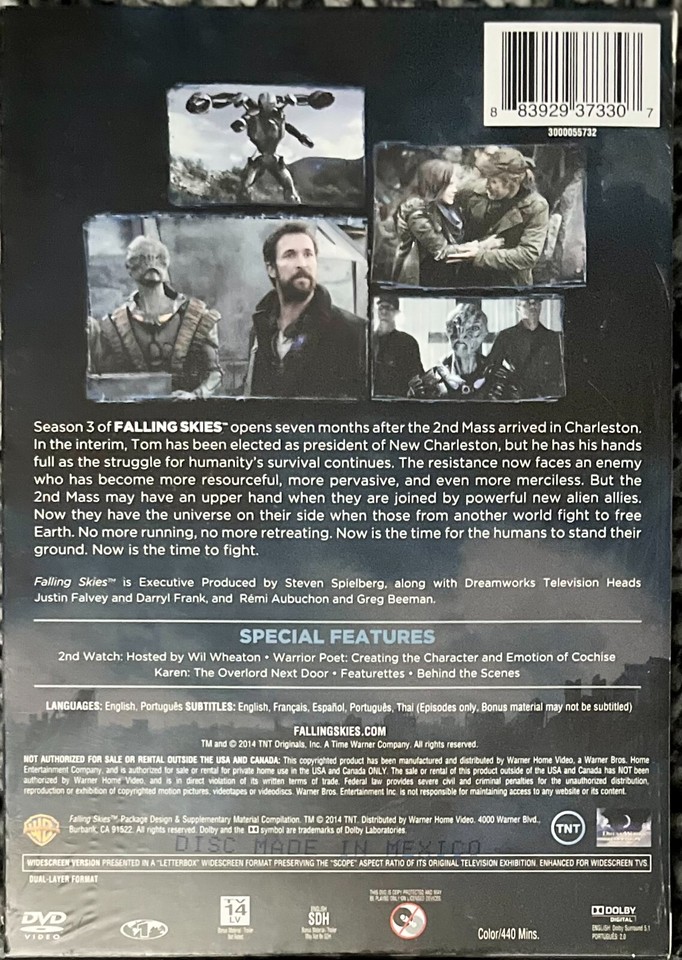 FALLING SKIES COMPLETE THIRD SEASON DVD SET 2013 FACTORY SEALED | eBay