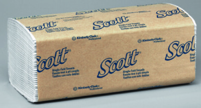 Scott Paper Towel, Single-Fold 9.3 x 10.5 Inch, 250/Pack, 4 Packs (1000 ...