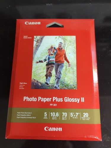 Canon Photo Paper Plus Glossy II PP-301 5”x7” 20 Sheets New in Pack | eBay