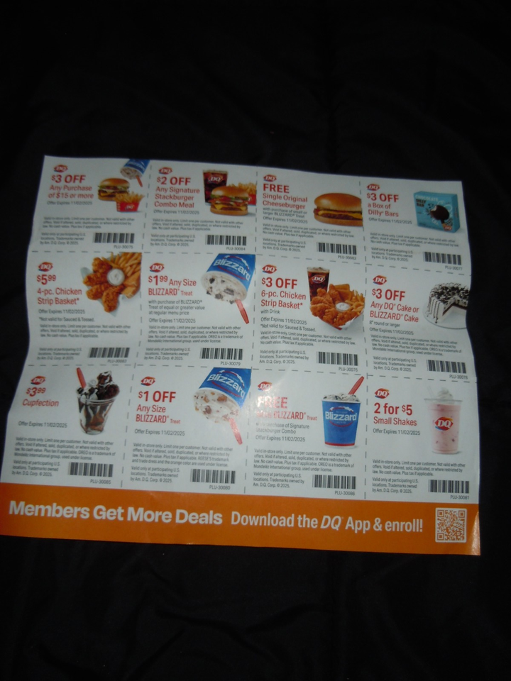 DAIRY QUEEN DQ COUPONS-BLIZZARDS, DILLY BARS, CAKES, ICE CREAM, SHAKES ...