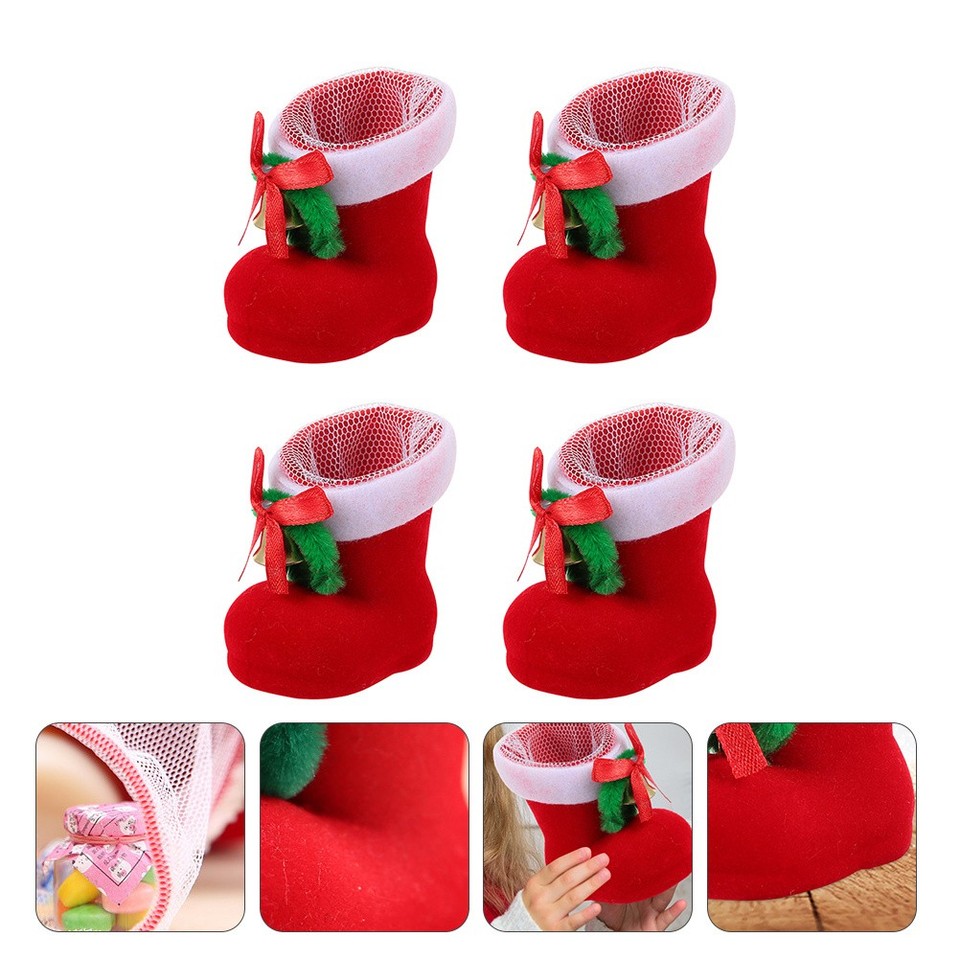 4 Pcs Holiday Candy Boot Decor Candies Hanging Christmas Pendant | eBay ...