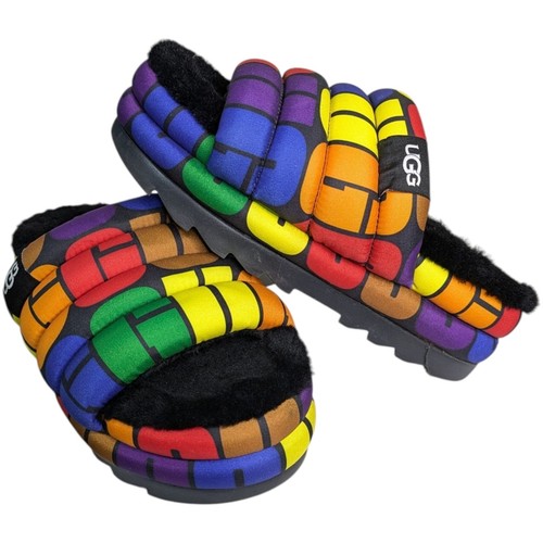 UGG Pride Maxi Rainbox Puff Slide Platform Sandals 7 Multicolor | eBay