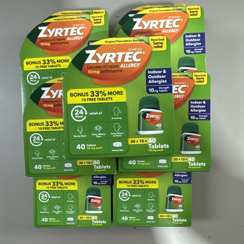PACK 15 Of Zyrtec Allergy Relief 10 mg 600 Tablets (40Each) Exp 05/27 ...