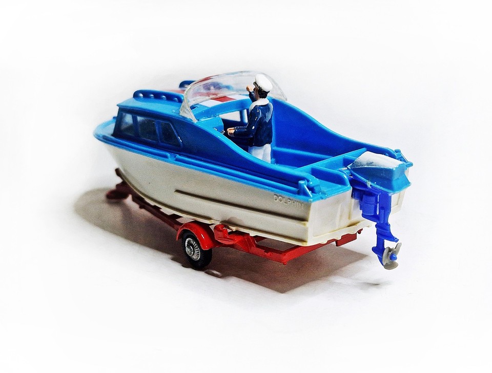 Corgi Toys Nr. 104 Dolphin 20 Cruiser - inklusive Repro Box und Figur ...