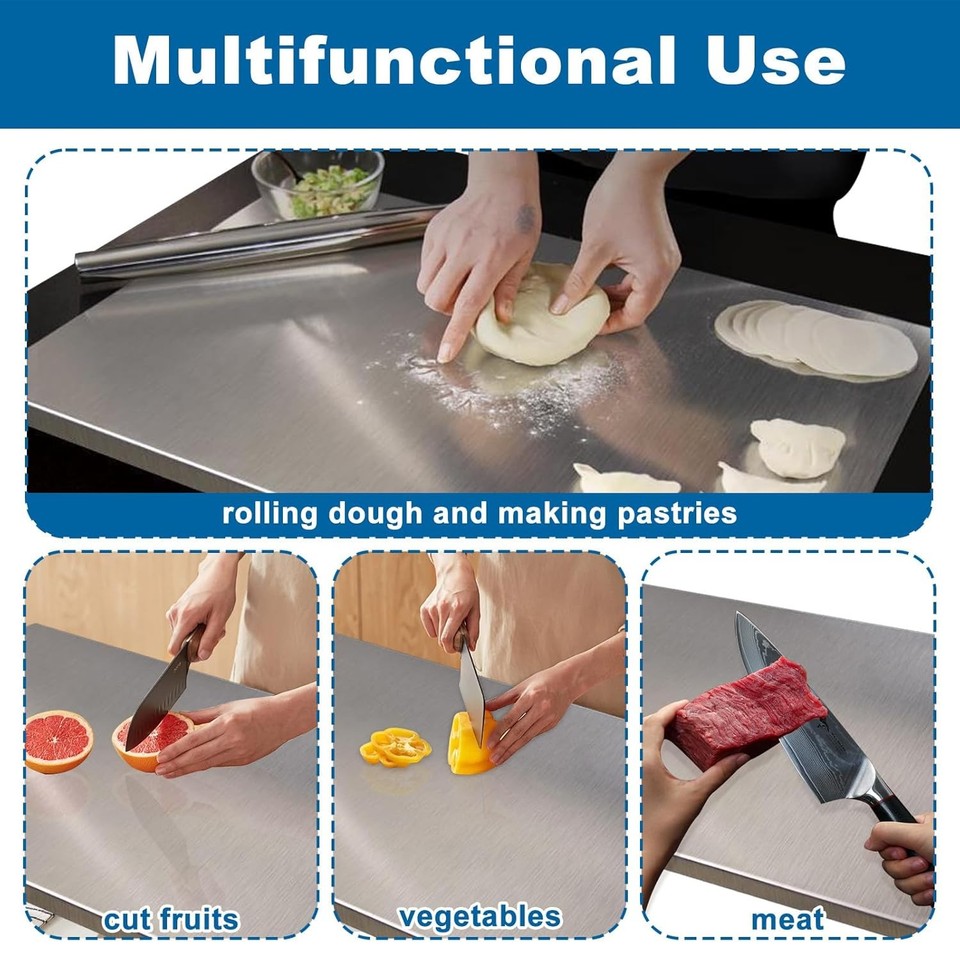 Folded Edge Worktop Saver Counter Protector Chopping Board Satin ...