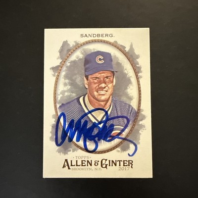 Ryne Sandberg Signed 2017 Allen And Ginter Trading Card Cubs Baseball ...
