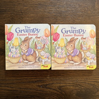 Brand New Vintage The Grumpy Easter Bunny By Justine Korman 2 hardback ...