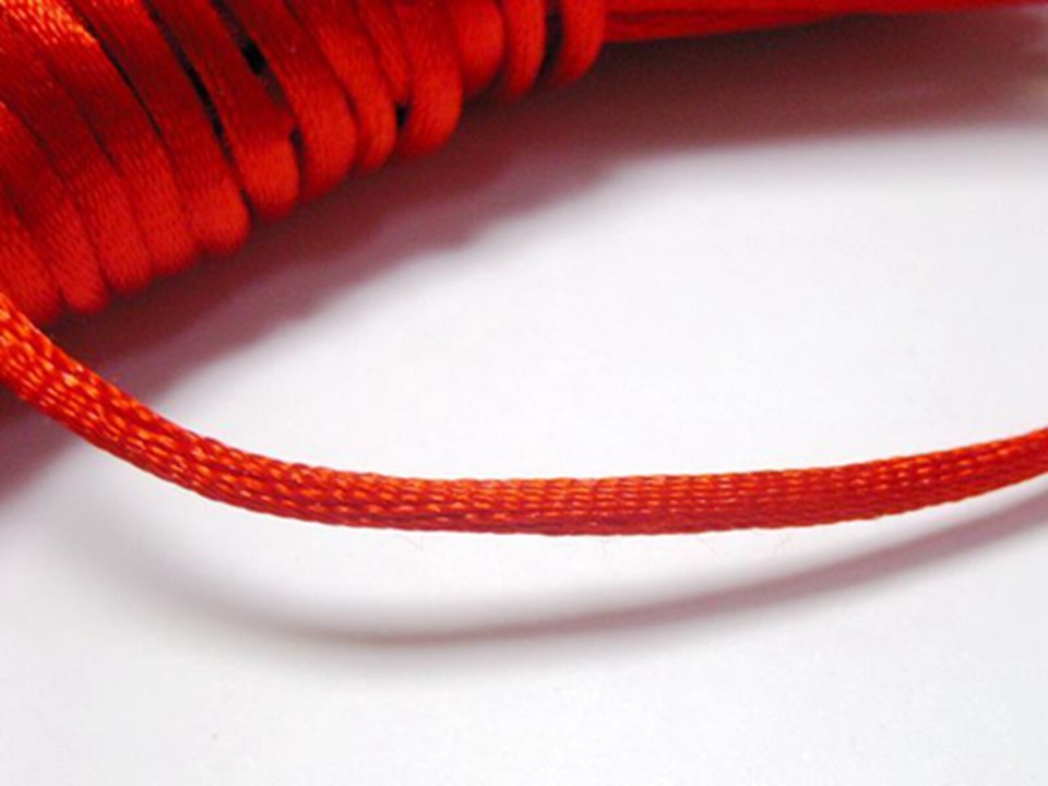55 Yards Red Chinese Satin Silk Knot Cord 3mm RATTAIL Thread Rope ...