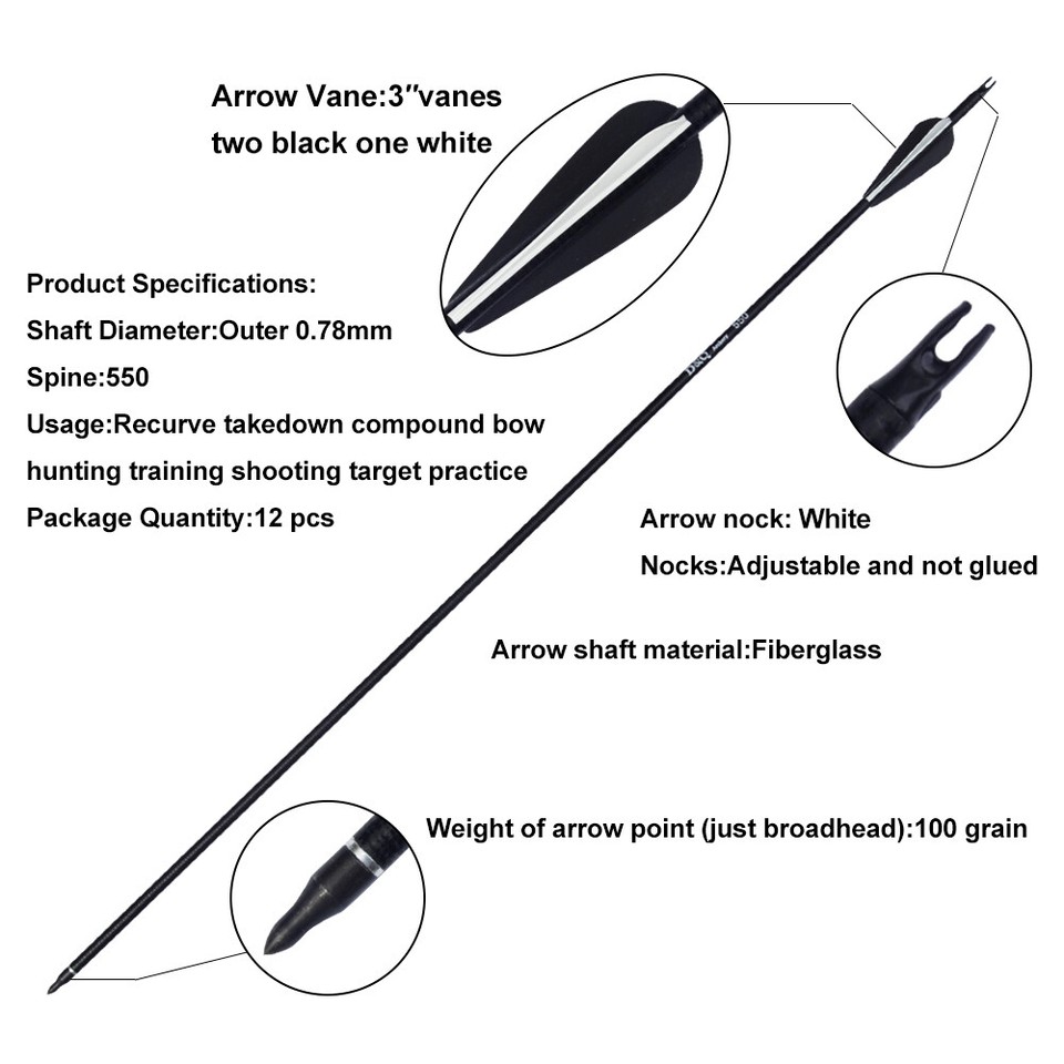 50lb Archery 51" Takedown Recurve Bow and Arrows Longbow Set Right Hand ...