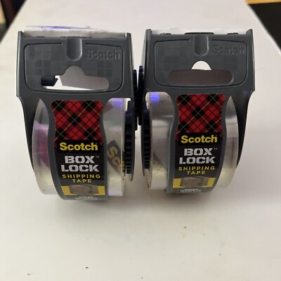Scotch Box Lock Packing Tape, Clear, Extreme Grip Packaging Tape Clear ...