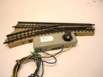 Marklin Ho 3600 MWS LEFTS electric switch set with brass rails #24 nice ...