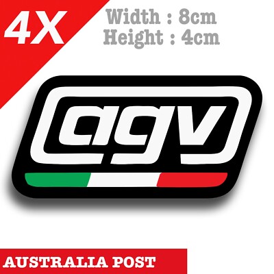 AGV Italian Logo Motorcycle, Helmet Decal Sticker | eBay Australia