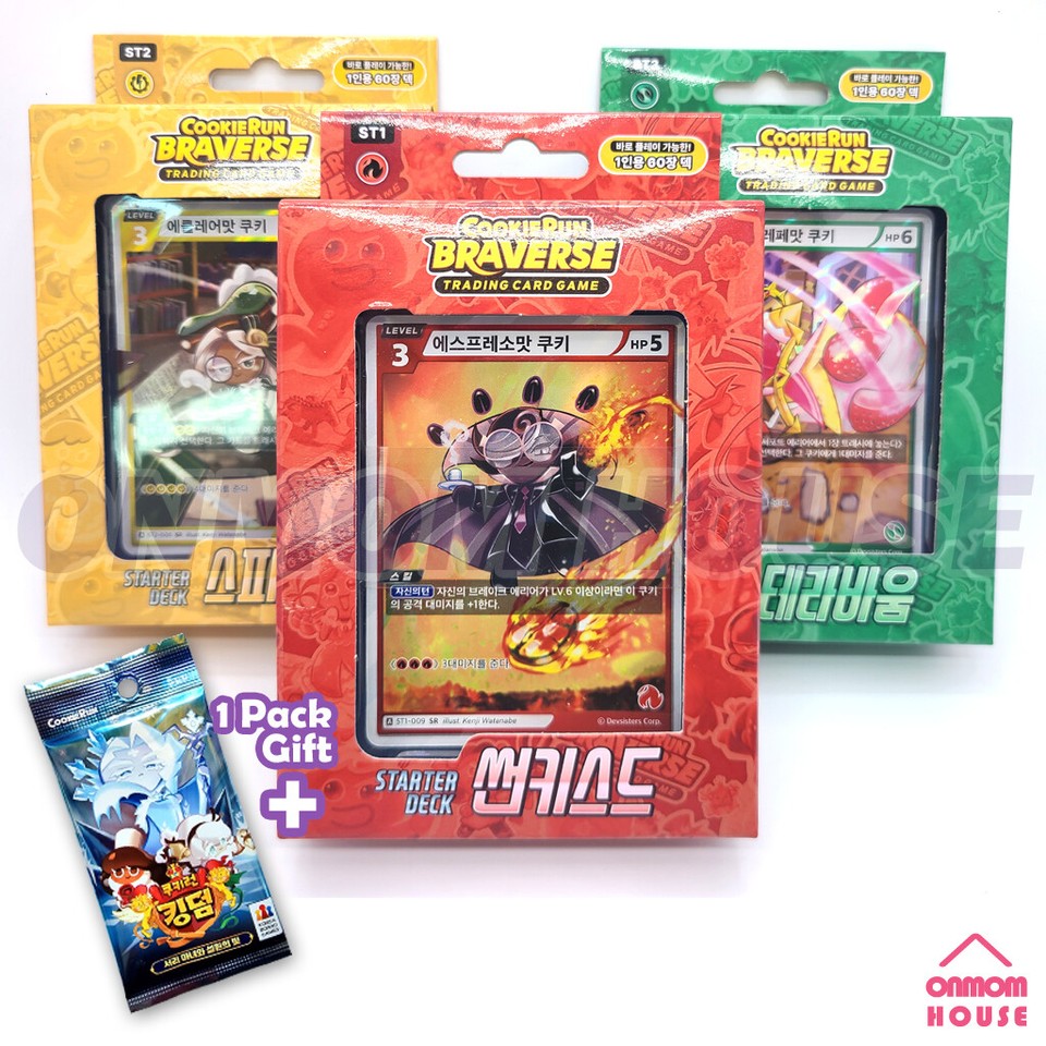 Cookie Run Braverse TCG Starter Deck 3 Styles Trading Card Game Korean ...