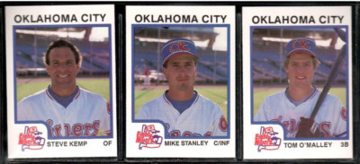 1987 Pro Cards 27-card Oklahoma City Eighty Niners Minor League Set ...