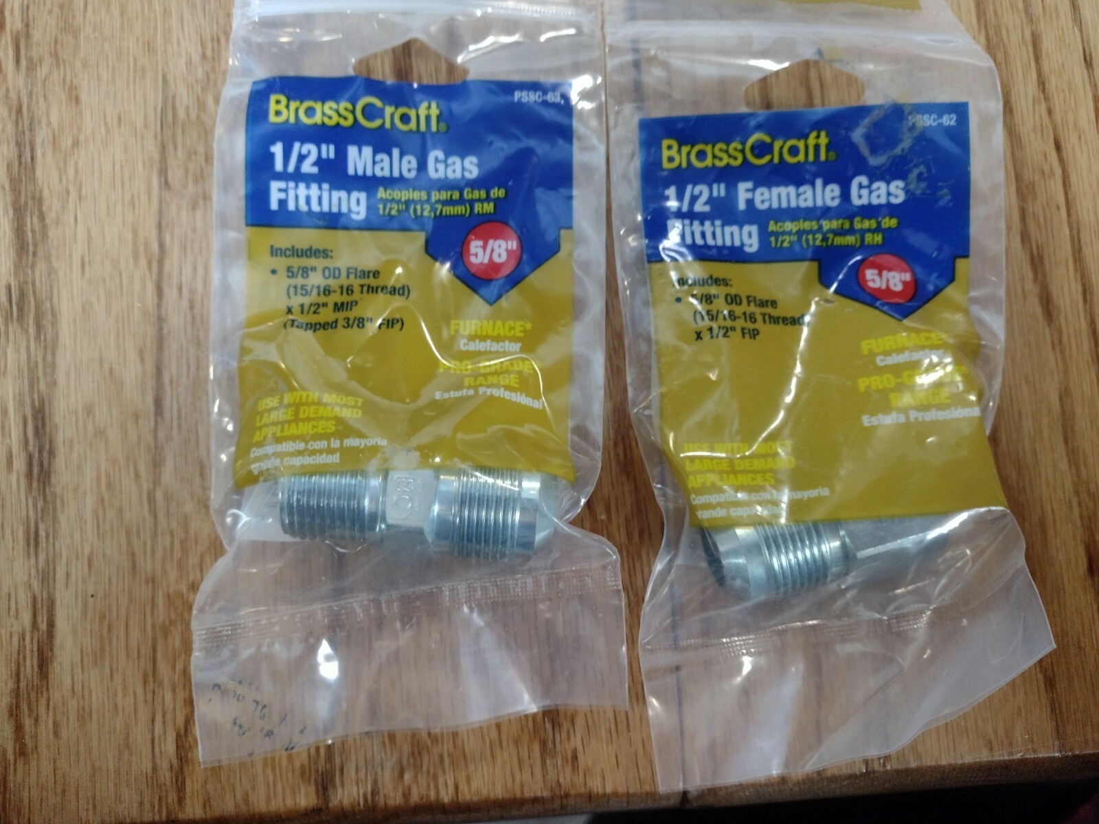 1/2" Male or Female Gas Fitting BrassCraft NEW! PSSC-62 / PSSC-63 ...