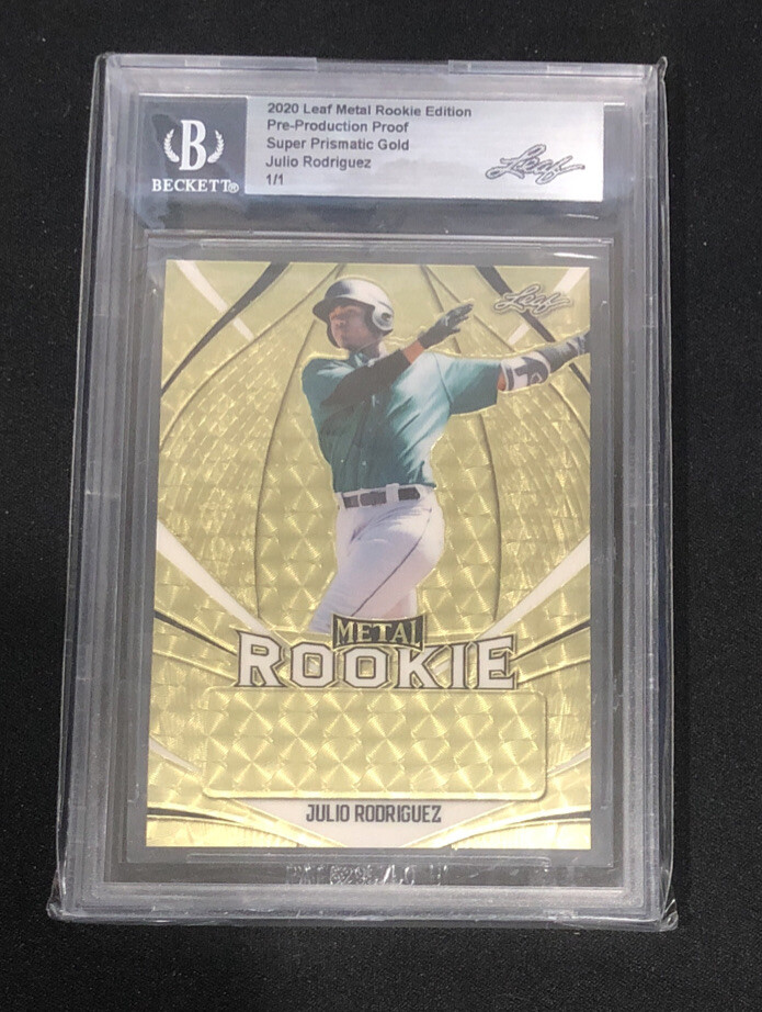 2020 Leaf Metal Rookie Julio Rodriguez production Proof GOLD ...