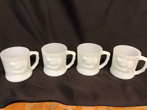 1960's BC Comics Grog the Caveman Coffee Mug Set of 4, Fire-King Milk ...
