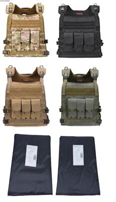 Tactical Scorpion Level IIIA 3A Soft Body Armor Plates Insert + Wildcat ...