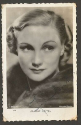 Real Photo Jeanne Boitel French Actress Original Signed Postcard | eBay
